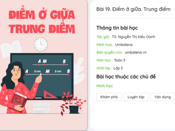 Nhận biết điểm ở giữa và trung điểm của đoạn thẳng
